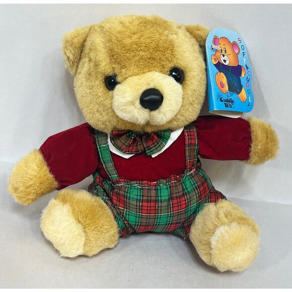 Cuddle Wit | Toys | Vtg Cuddle Wit Christmas Teddy Bear Plush Red ...